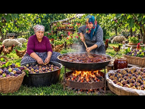 Köy Yaşamı İlk İnçir Hasadı İnçir Reçeli Yapımı 😍 Geleneksel Köy Hayatı