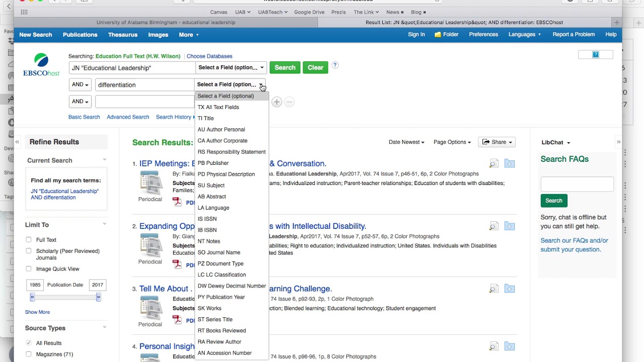 Searching Educational Leadership at Sterne Library - YouTube