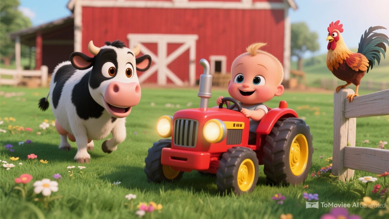 Farm Friends Song | Baby Tractor & Animal Friends | Fun Kids Nursery ...