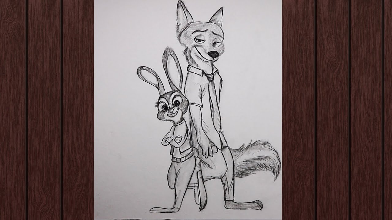 how to draw Zootopia 2 | Easy pencil drawing tutorial for beginners ...