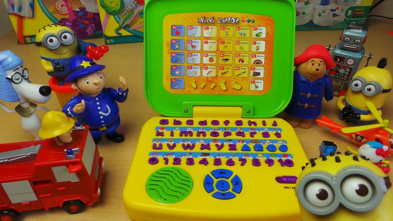 Kindergarten Mini Toy Alphabet Laptop In English - YouTube