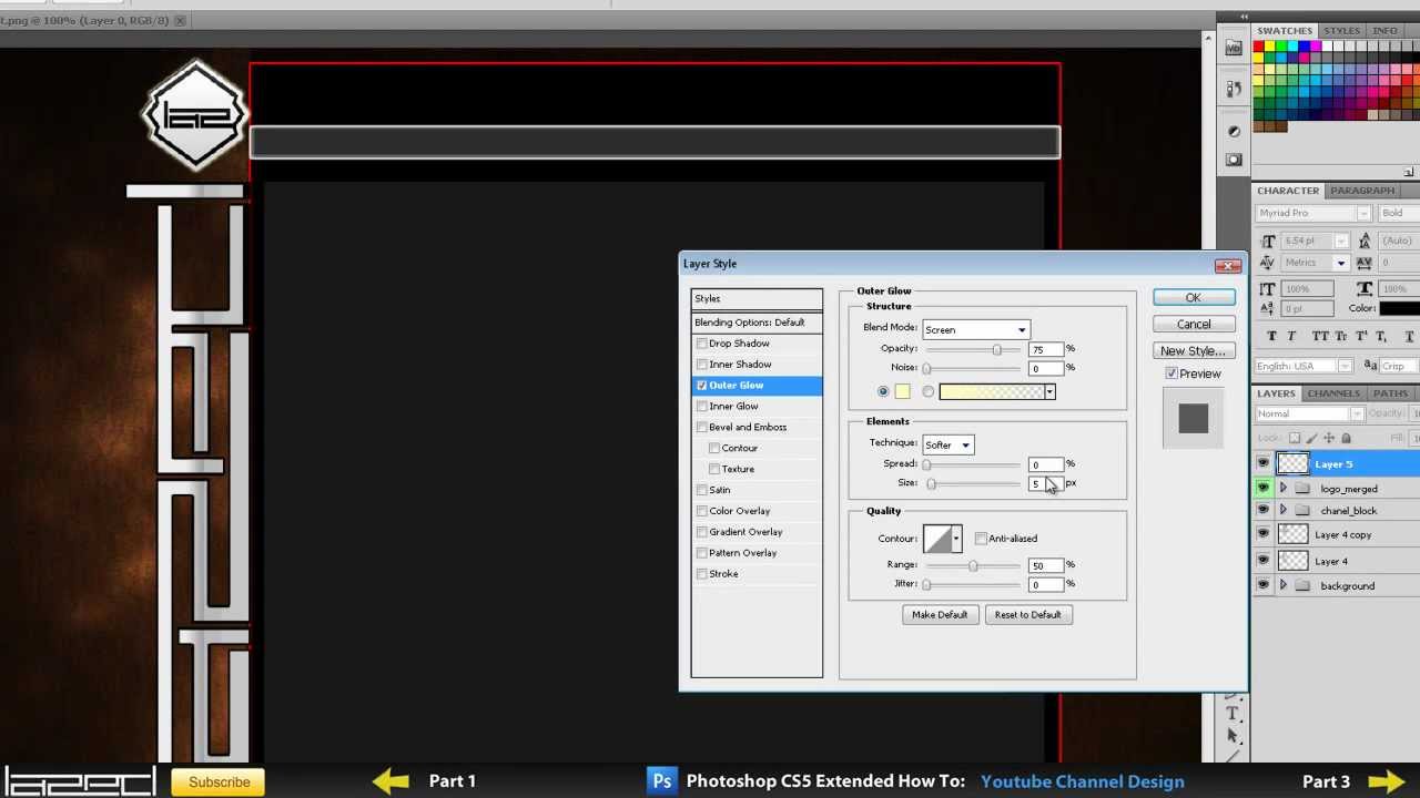 # 2 Adobe Photoshop How To: Youtube Channel Design Tutorial (Beginners ...
