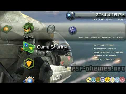 PSP Theme Halo 3_6 PSP-Themes.NET - YouTube
