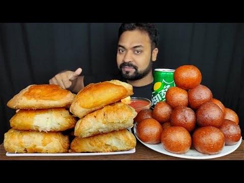 HUGE CHICKEN PATTIES, GULAB JAMUN, TAMOTO SAUCE, SOFT DRINK ASMR MUKBANG EATING SHOW ||