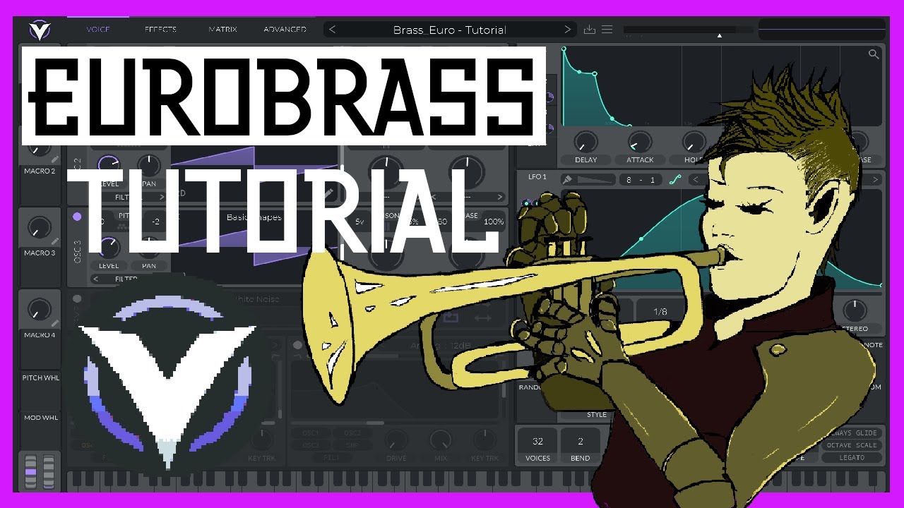 Eurobeat Synth Brass Tutorial For Vital [Free Download] - YouTube