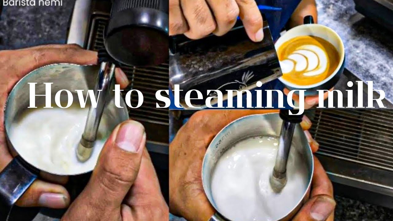 How to frothing milk for latte coffee || Frothing milk for latte ...