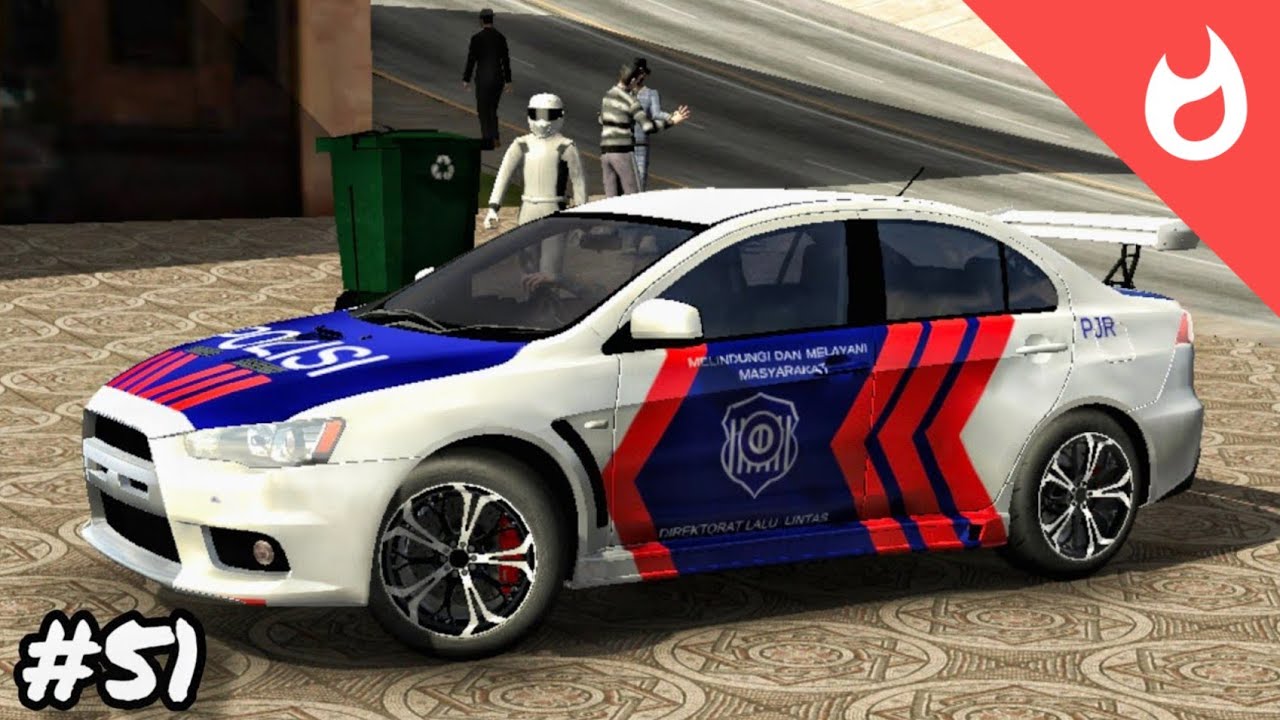 Mitsubishi Evo X, Indonesian Police in Car Parking Multiplayer - YouTube