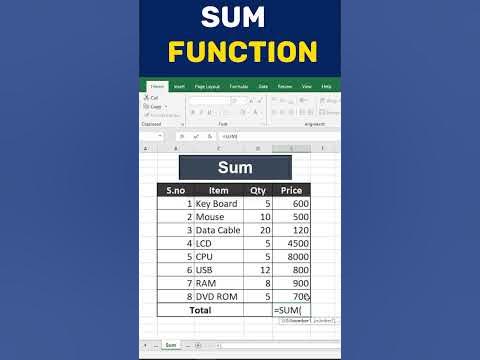 How to use Auto sum in excel | formula for sum in excel #sumformula #excelformula # ...