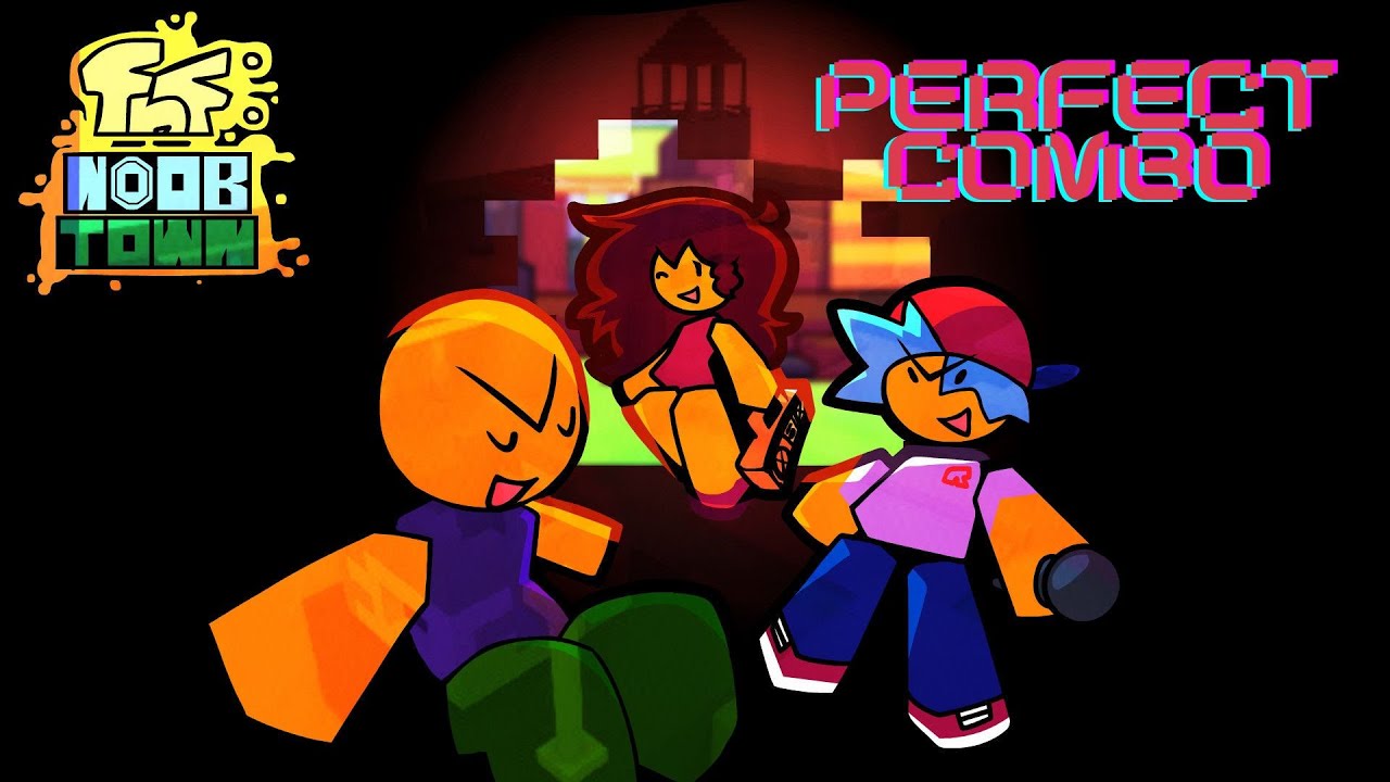 Friday Night Funkin' - Perfect Combo - FNF Noob Town [Hard] - YouTube