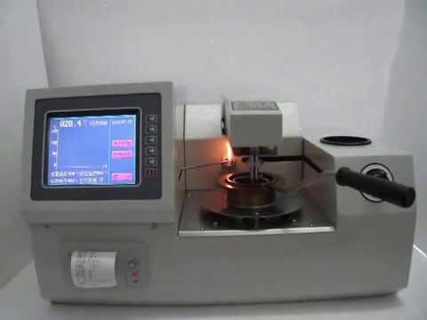 automatic cleveland open cup flash point tester - YouTube