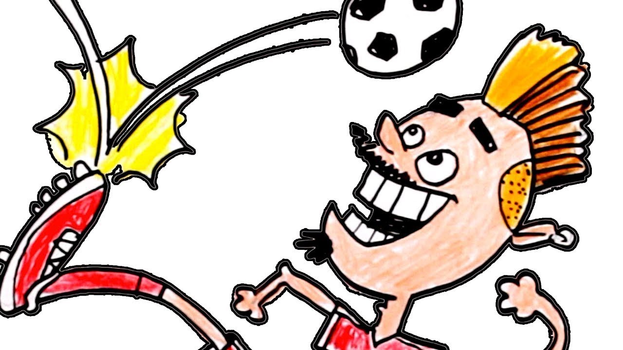 How to Draw a Soccer Player & Make Cartoon Motions | Learn to draw for ...