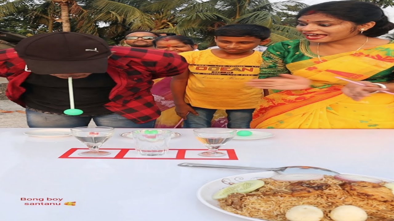 stro pipe মুখ দিয়ে গ্লাসে বল ফেলতে পারলেই বিরিয়ানি 😂🤣 #viral #shorts ...