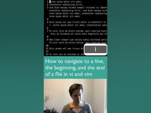 How to navigate to a specific line, the beginning, and the end of a file in vi and vim #shorts ...
