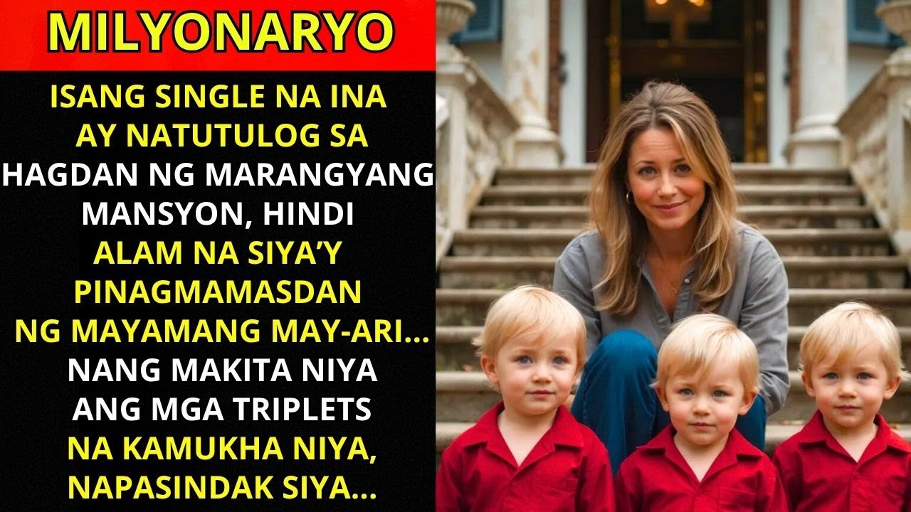 Natulog sa hagdan ng mansyon ang ina, di alam na pinagmamasdan siya ng ...