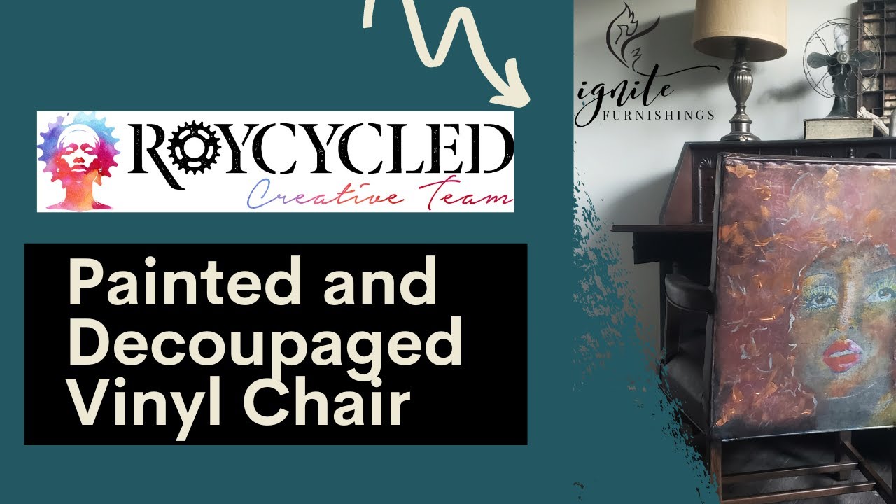 Decoupage Chair - How to Decoupage A Vinyl Chair. - YouTube