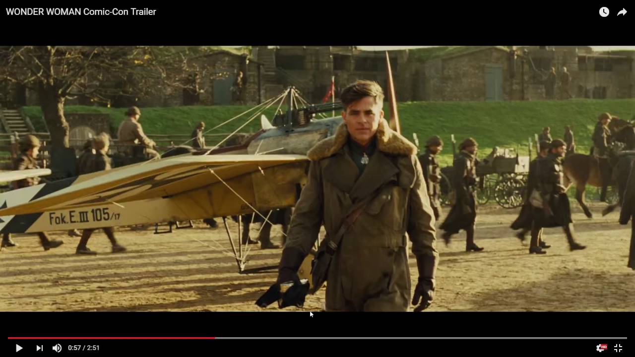 Wonder Women 2017 Steve Trevor a German Officer? - YouTube