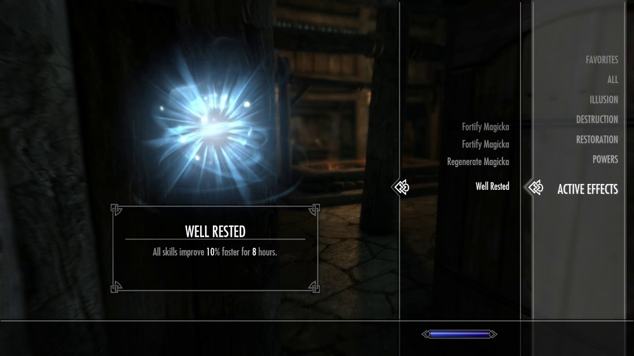 Does Well Rested do anything for you? - Skyrim Special Edition - YouTube