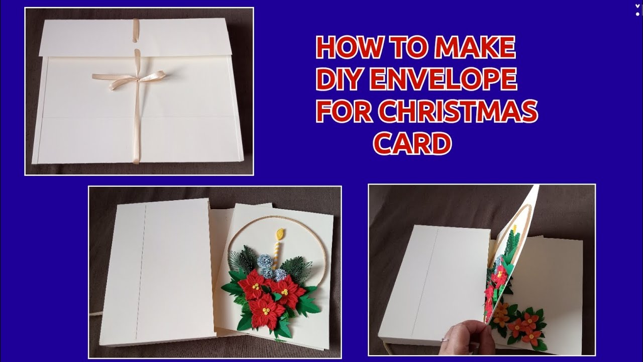 HOW TO MAKE DIY ENVELOPE FOR CHRISTMAS CARD #art - YouTube