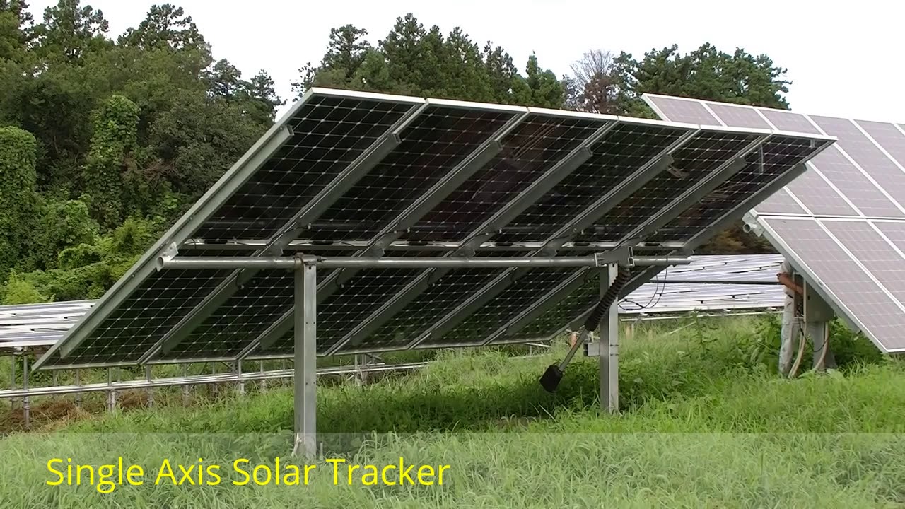 Single Axial Solar Tracker - YouTube