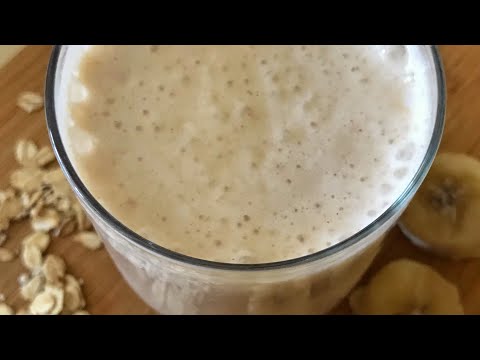 Muzlu Yulaflı Smoothie|Enerji Veren Tok Tutan Enfes İçecek🥤|Sağlıklı Içecek|Banana Oatmeal Smoothie