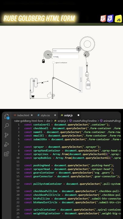 Rube Goldberg HTML Form #programming #html #css #js #code #web #shorts #viralshorts - YouTube