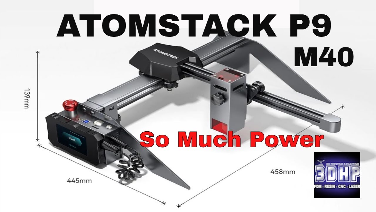 Powerful AtomStack P9 M40 Laser Engraver #3dhp - YouTube