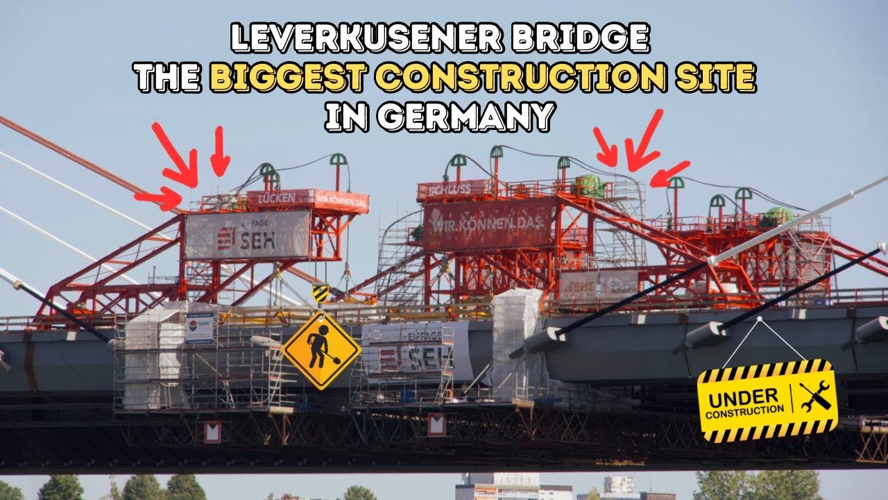 Aerial Views of Germany’s Largest Bridge Construction - Leverkusener ...