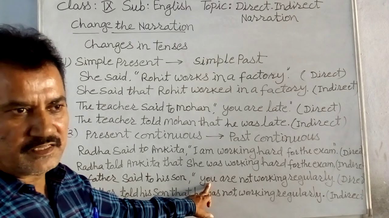 Class:9th Sub: English Direct_Indirect Narration - YouTube