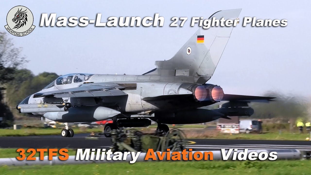 [4K] Mass Launch 27 fighter aircraft | WIC2021 Leeuwarden on base - YouTube