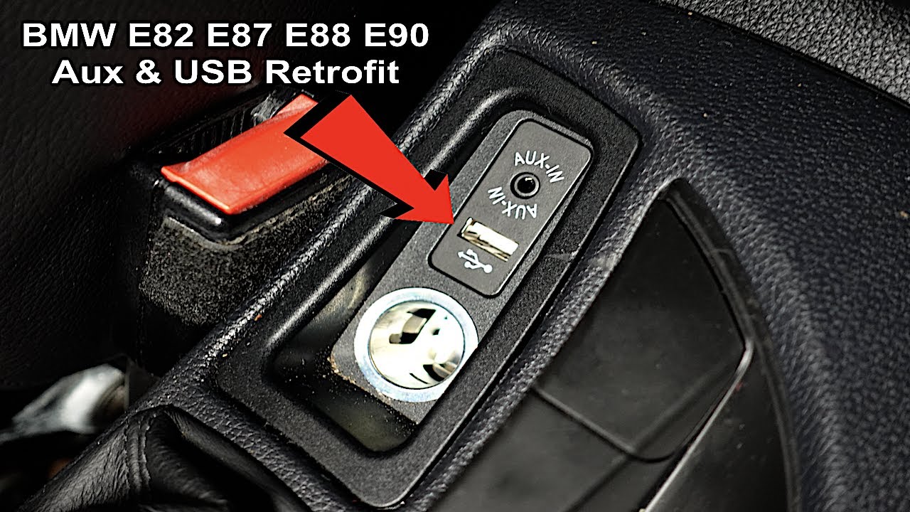BMW E82 E87 E88 E90 AUX , USB , Bluetooth Retrofit - YouTube