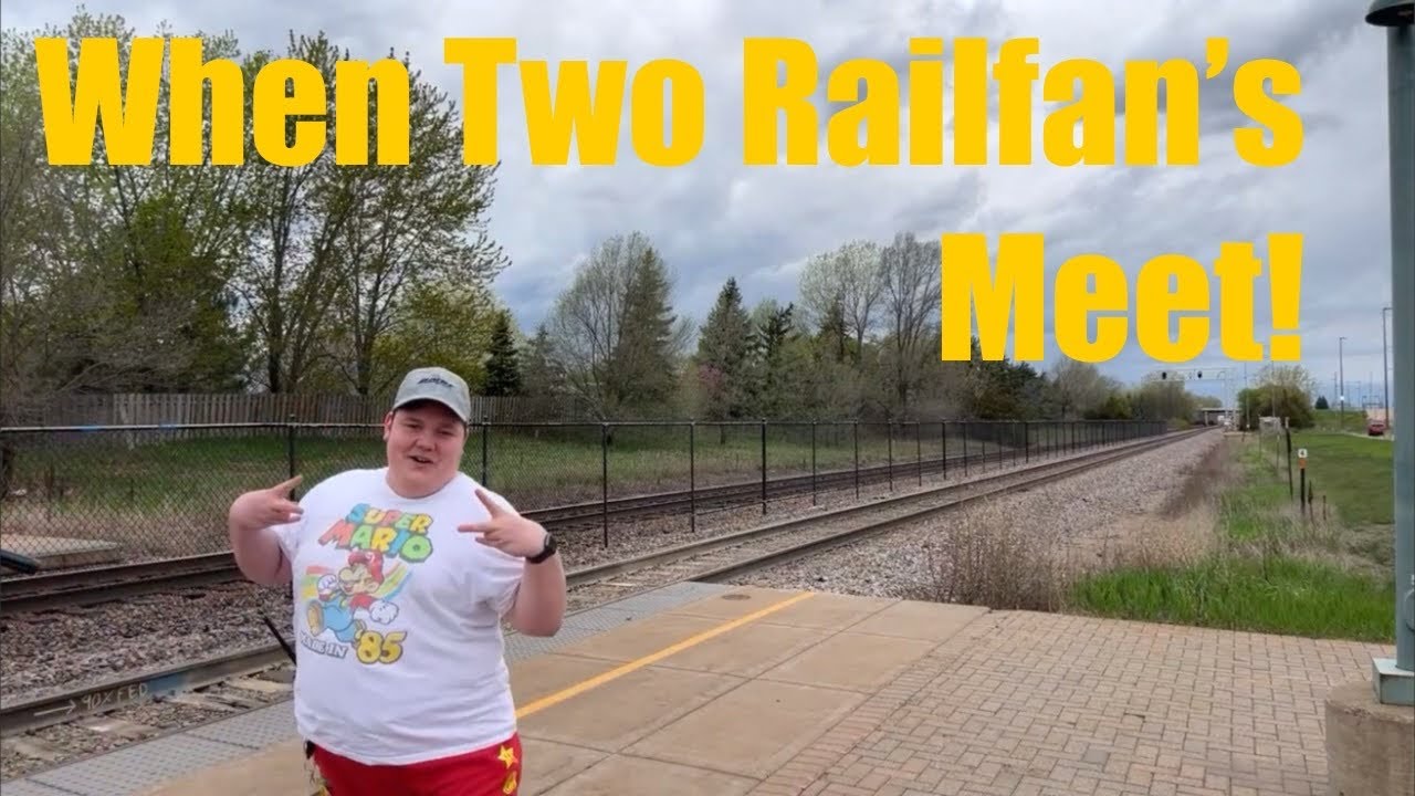 When two AWESOME train fans meet out at the railroad tracks ...