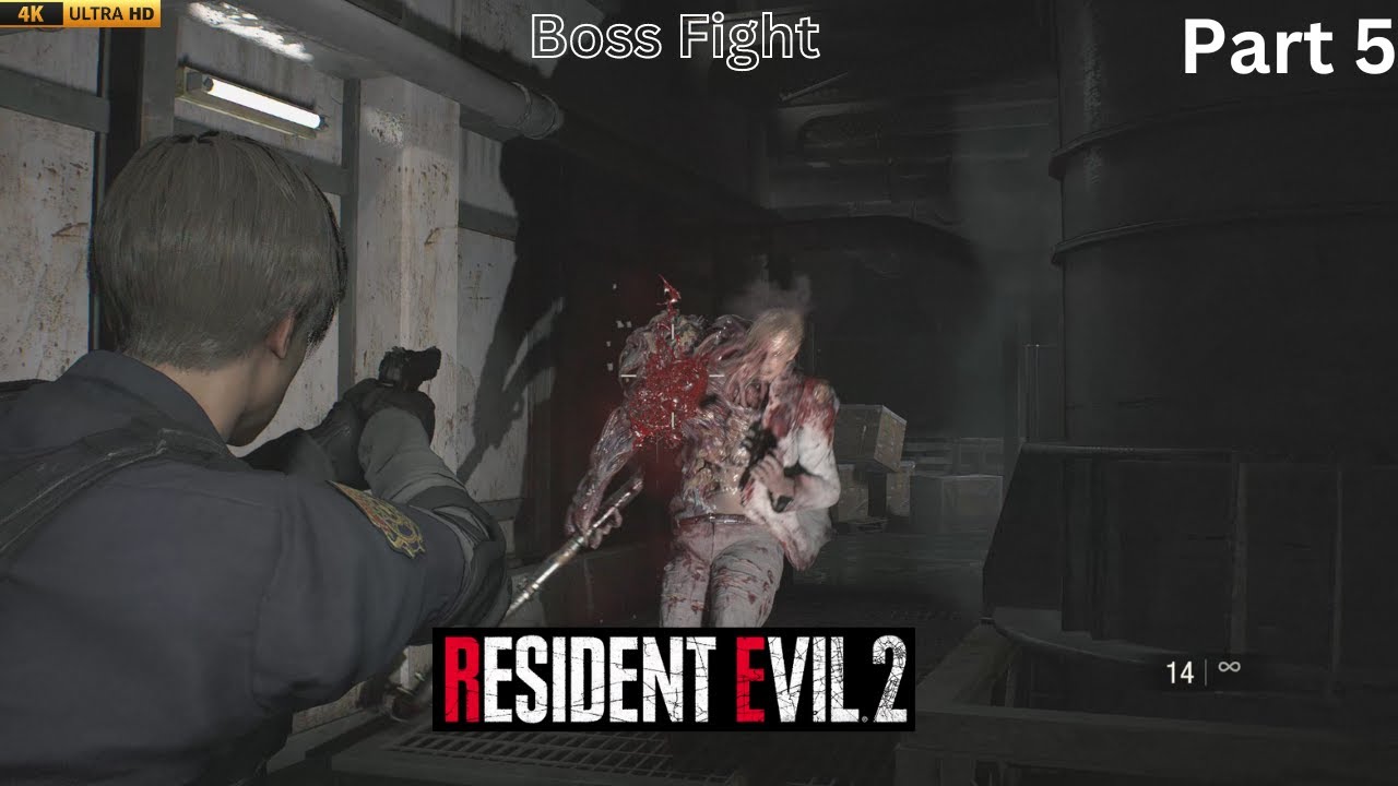 RESIDENT EVIL 2 REMAKE Walkthrough Gameplay Part 5 - First Boss Fight ...