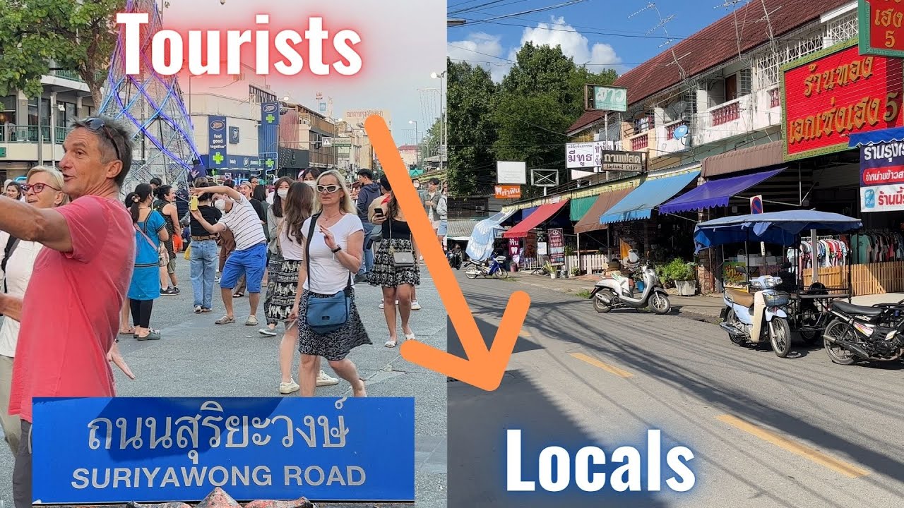 Suriyawong Road - from TOURIST Area to LOCAL Area - Chiang Mai THAILAND ...