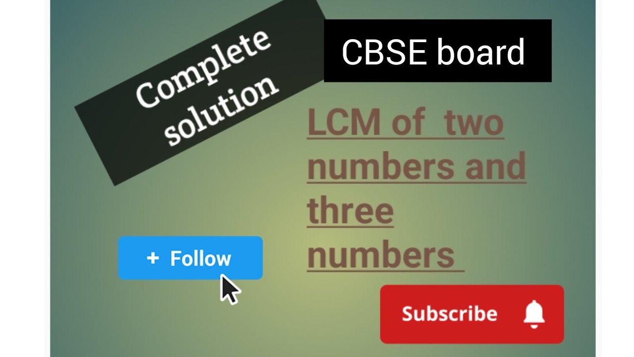 LCM of two numbers and three numbers #maths #youtube #viral #cbse #lcm ...