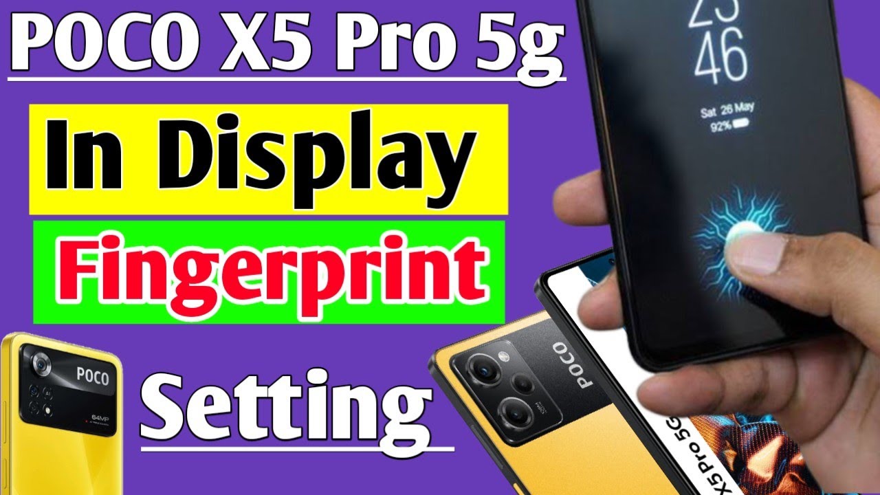 POCO X5 Pro 5g in display fingerprint setting/POCO X5 Pro me display ...