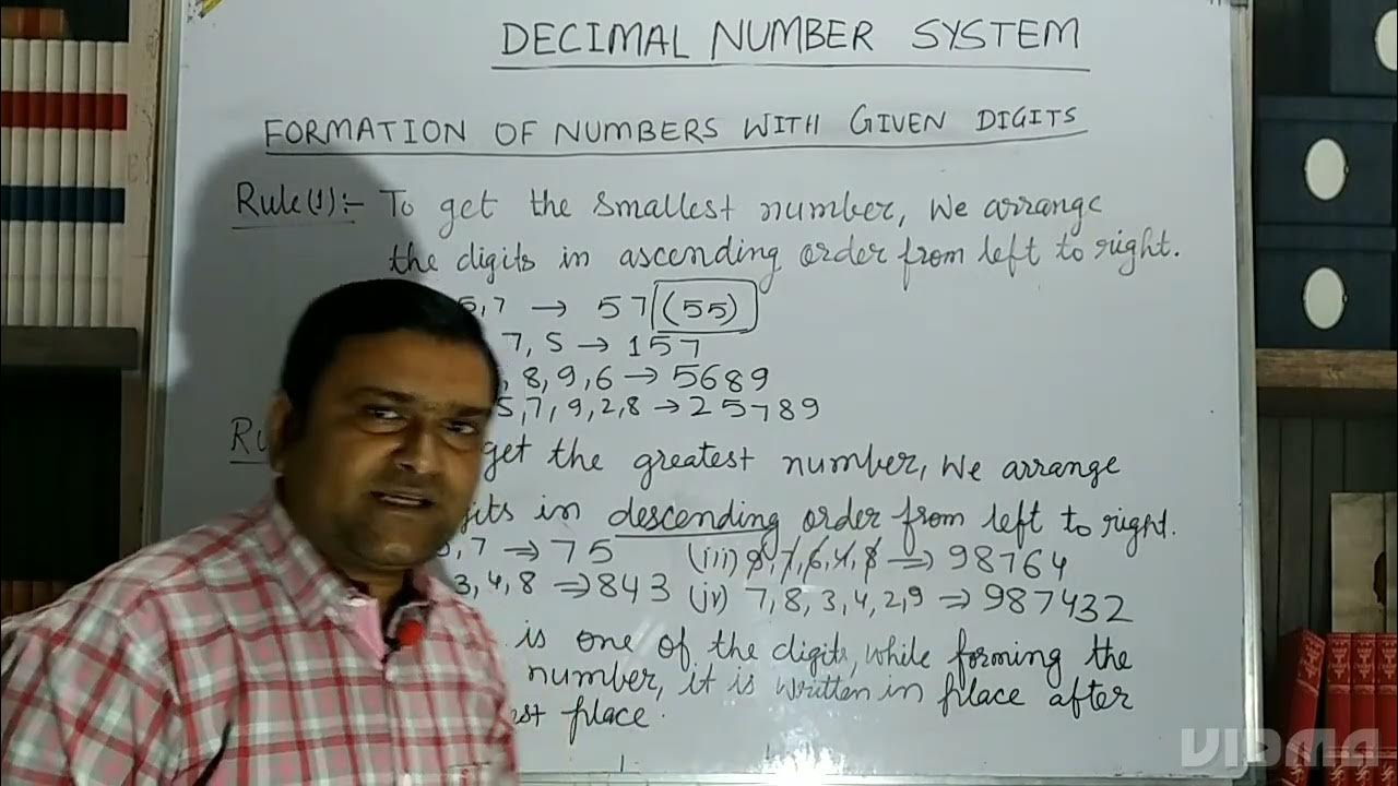 FORMATION OF NUMBERS WITH GIVEN DIGITS(DECIMAL NUMBER SYSTEM)PART-3 ...
