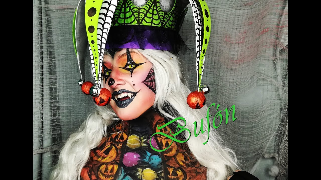 BUFON HALLOWEEN JESTER MAKEUP - YouTube