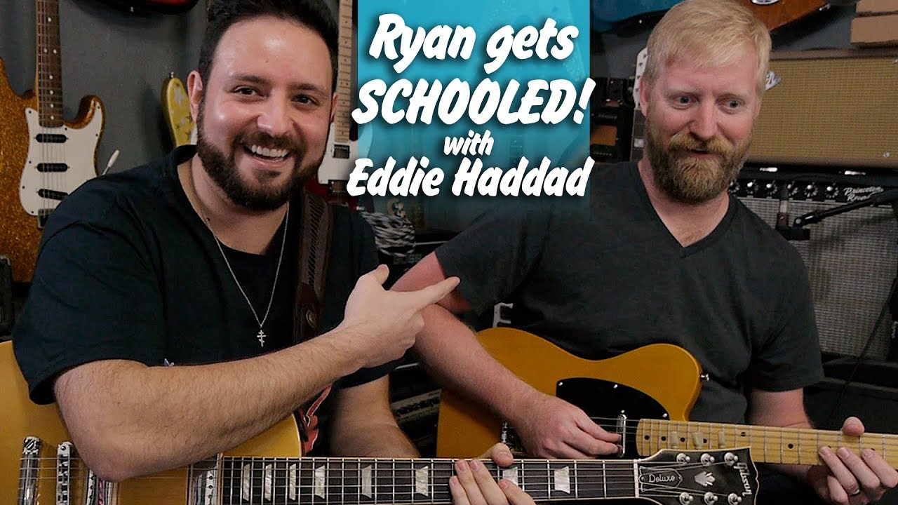 Talking about getting out of riff ruts and other tangents with Eddie ...
