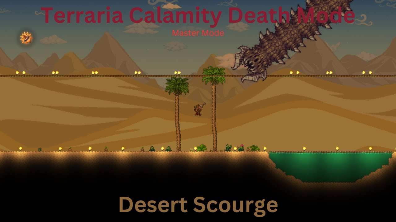 Calamity Mod Death Mode Desert Scourge Boss Fight (Terraria 1.4.4.9 ...
