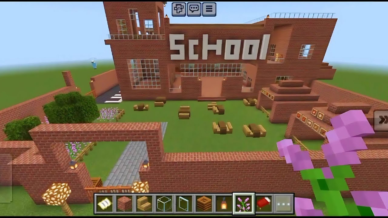 I Built a Realistic School in Minecraft! - YouTube