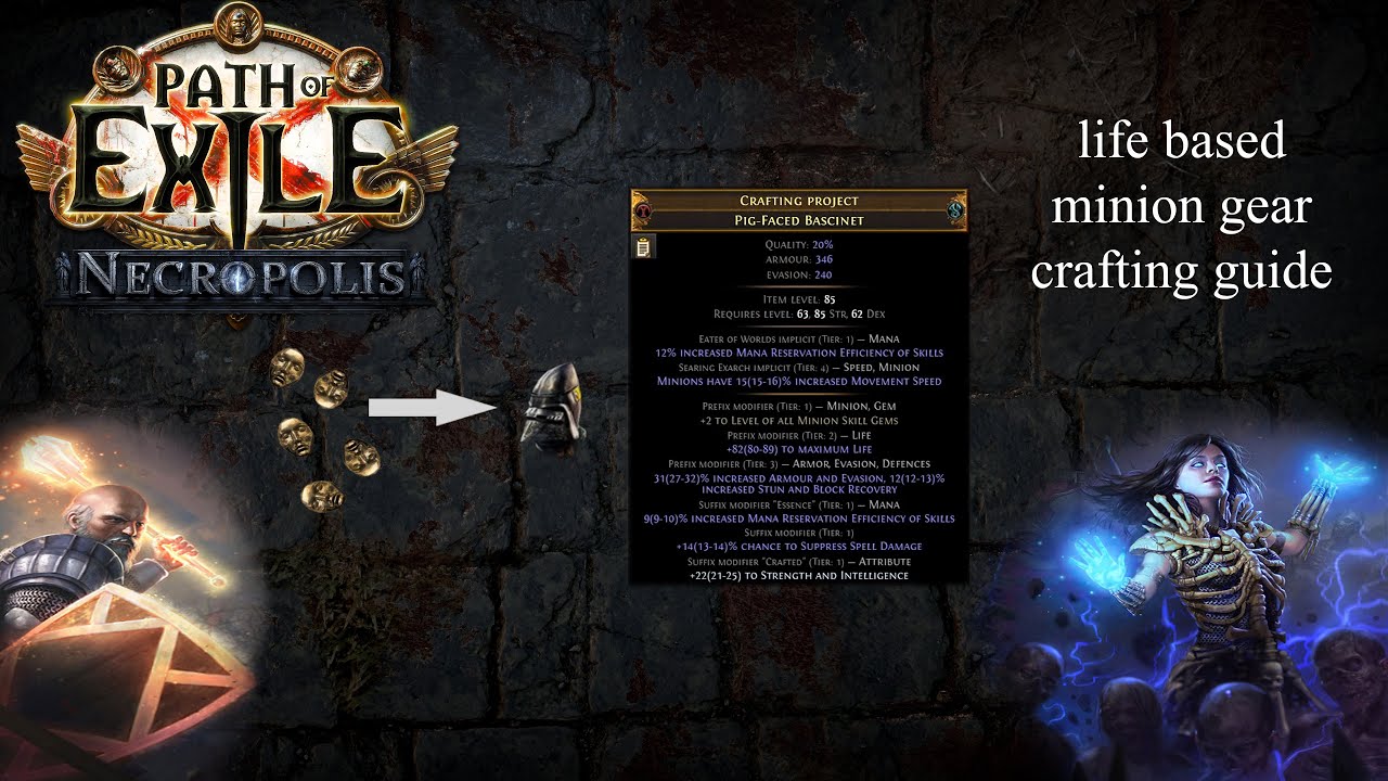 PoE 3.24 (Necropolis) - Crafting guide for life based minion gear ...