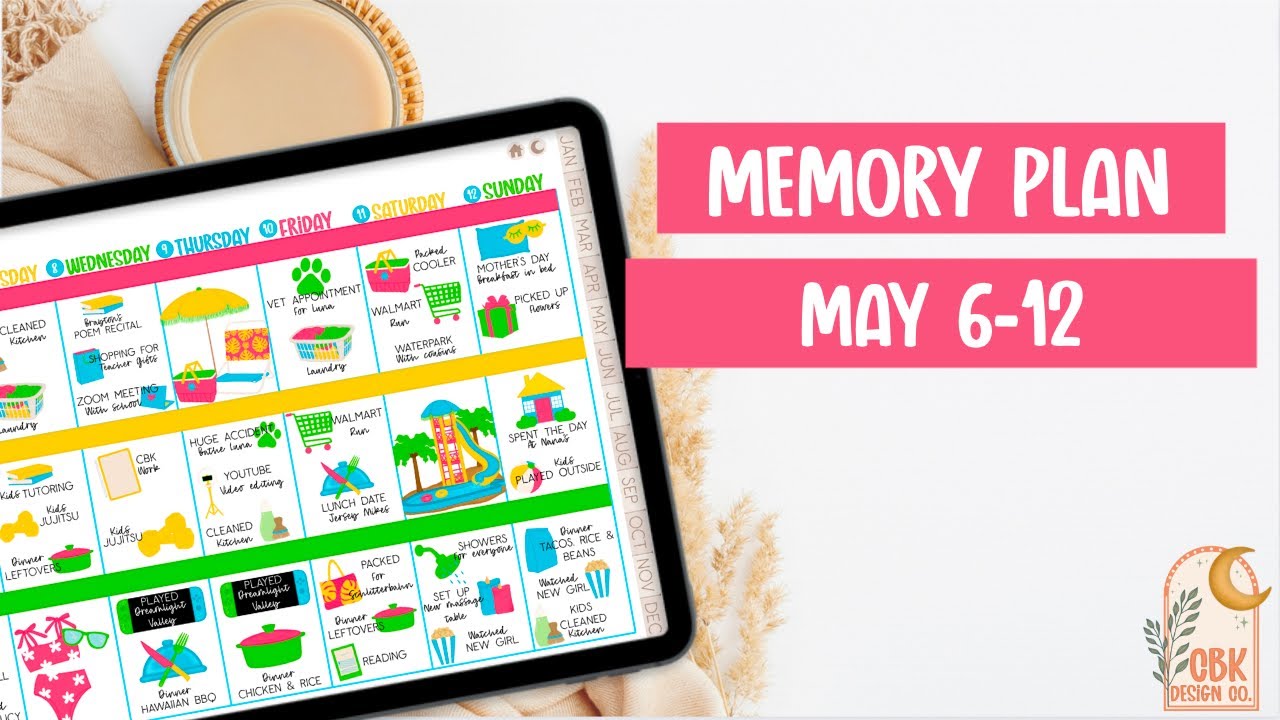 Memory Plan with Me | Digital Plan | May 6-12, 2024 - YouTube