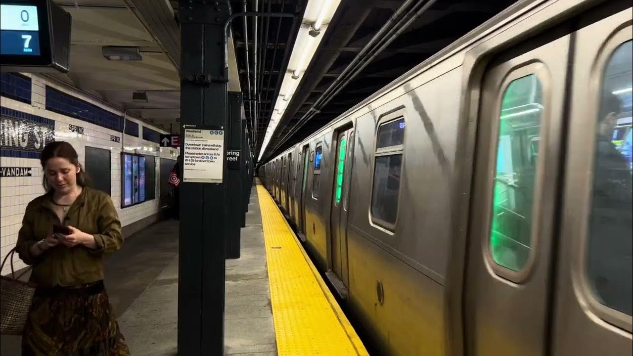 MTA New York City Subway Euclid Avenue Bound Kawasaki R211A (C) Local Train @ Spring Street ...