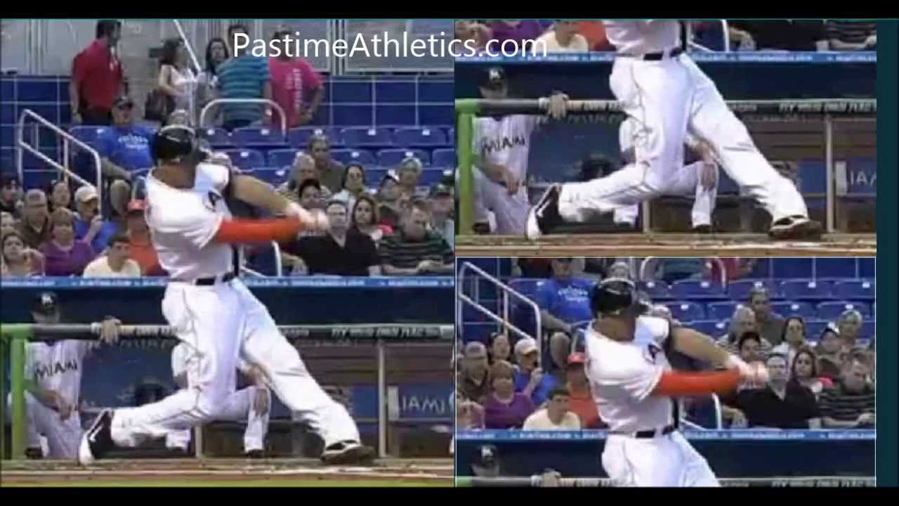 Giancarlo Stanton Home Run Baseball Swing Slow Motion Hitting Mechanics ...