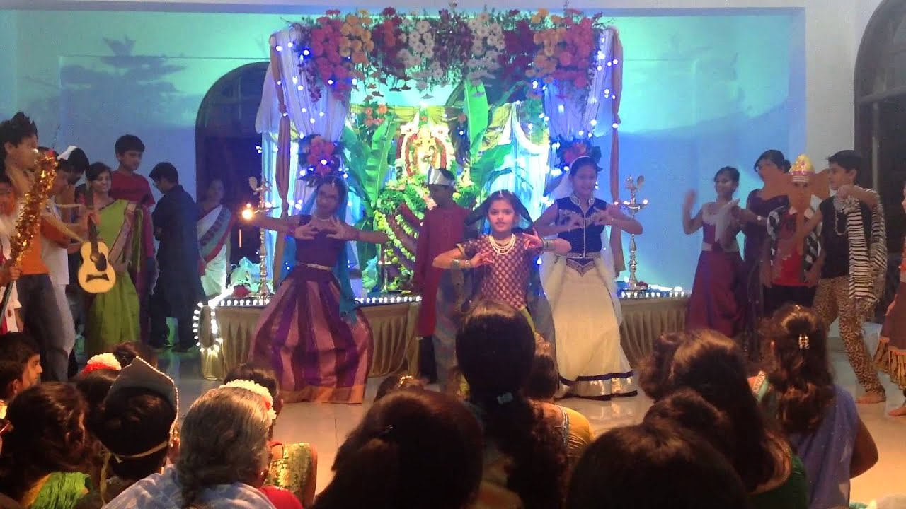 Risa & Friends as Rambha, Urvashi, Menaka performing a dance in a skit ...