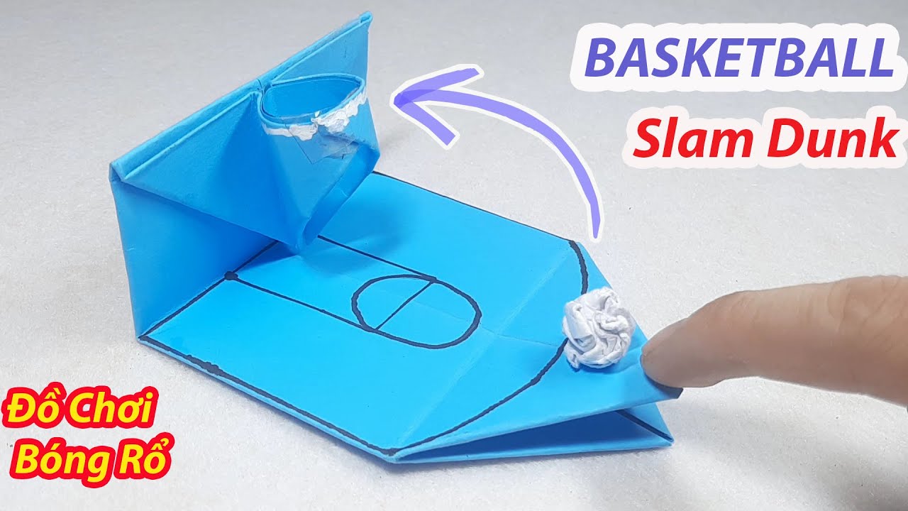 Easy Origami Mini Toy Basketball Slam Dunk | Moving Paper Toys pop it ...