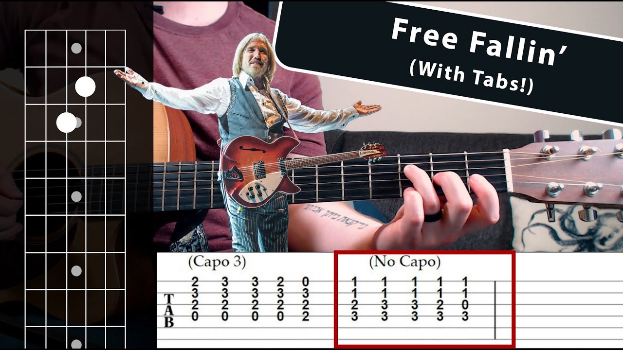 How to Play Free Fallin' by Tom Petty (Riff Tutorial with TABs) - Learn ...