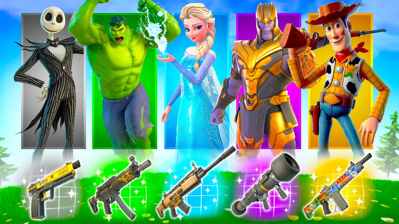 The *RANDOM* DISNEY Skin Challenge! - YouTube
