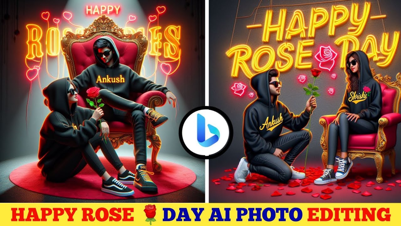 Happy Rose day ai social media image || Happy Rose day ai photo editing ...