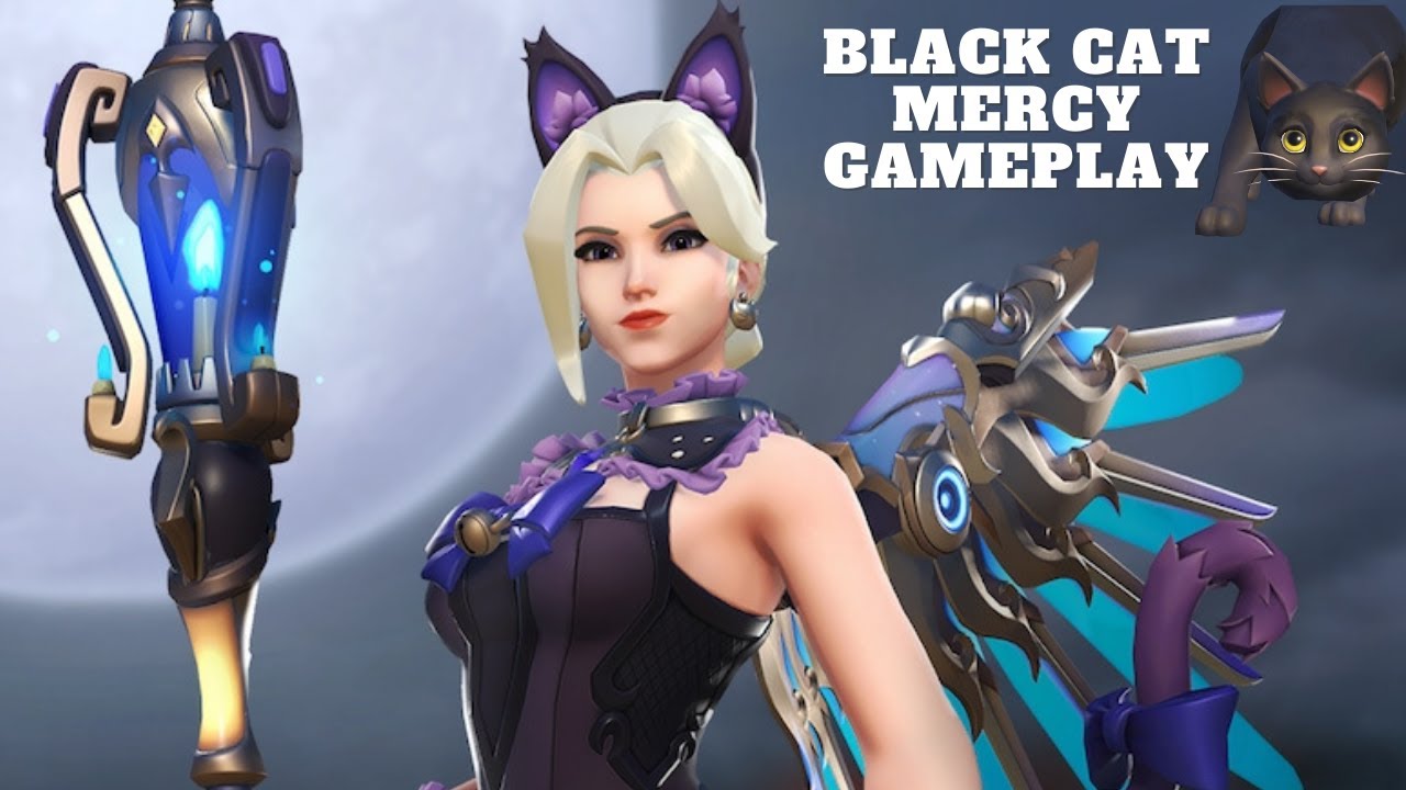 *NEW* Mercy Black Cat Skin Gameplay ⪩ ⪨ - Overwatch 2 (No Commentary ...